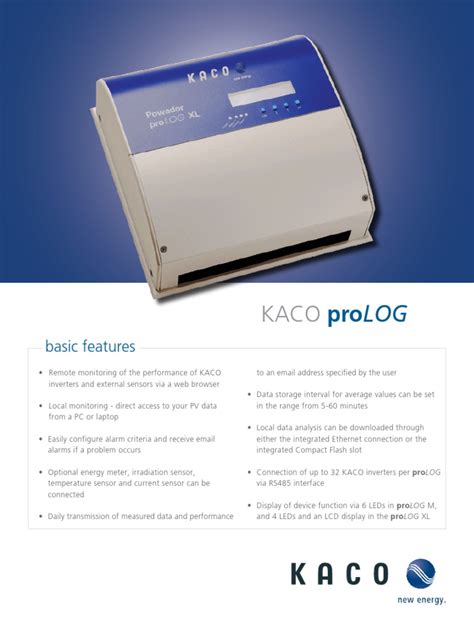 Kaco Prolog Datasheet Pdf Digital Subscriber Line Personal Computers