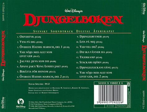 Cd The Jungle Book Original Film Soundtrack 1964 Swedish Version