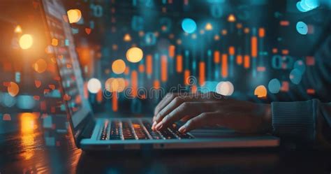 Person Typing On Laptop In Dark Room Stock Image Image Of Late Device 318121863