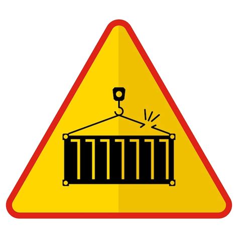 Restez à Lécart Des Charges Du Pont Roulant Triangle Jaune Rouge