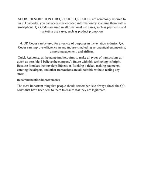 Short Description For Qr Code Short Description For Qr Code Qr Codes Are Commonly Referred To