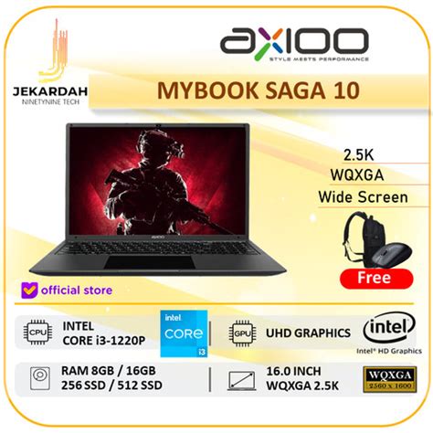 Promo Axioo Mybook Saga I P Gb Ssd Wqxga K Ssd Grey Paket Antigores