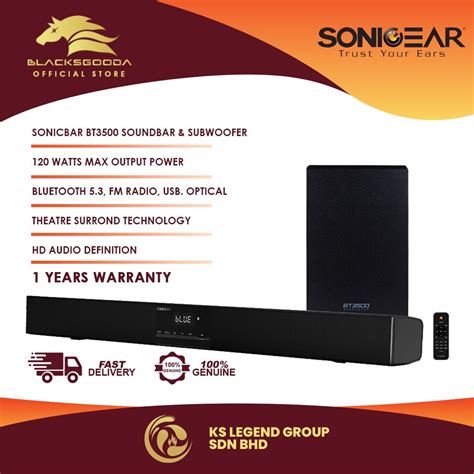 Sonicgear Soundbar Bt3500 Bt5500 Bt5300 Bt5302 Bt6500 With Sub