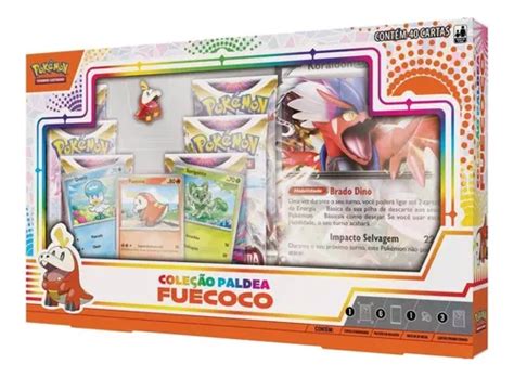 Box Pokémon Coleção Paldea Sprigatito Quaxly Fuecoco Copag
