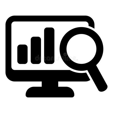 Screen With Report Icon Online Monitoring Concept Statistics Icon