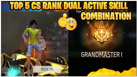 Top 5 Dual Active Skill Character Combinations For CS Rank In Free Fire
