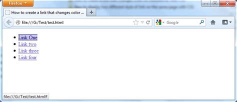 How To Create A Link That Changes Color On Mouseover With CSS