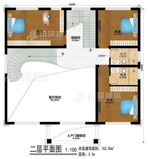 三层欧式别墅设计图纸全套 客厅挑空bz3660简欧风格设计图 柏竣建筑