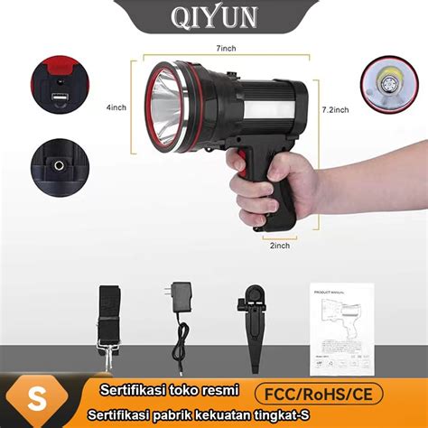 Jual QYD KM Senter Multifungsi MAh Powerbank Led Super Terang IPx Tahan Air Kelas Atas
