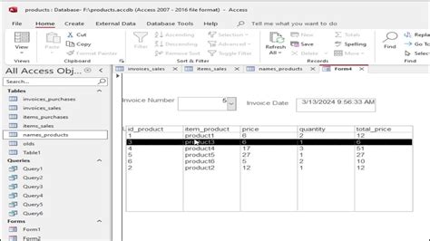 Microsoft Access Search Form Find Records In Listboxinvoice Based On