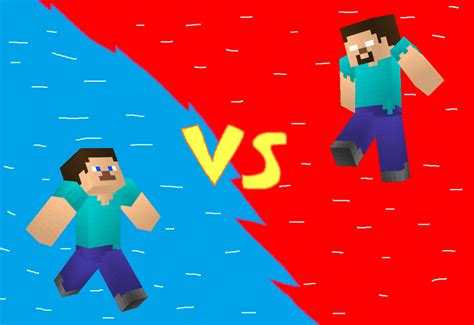Steve Vs Herobrine By Forestarr On Deviantart