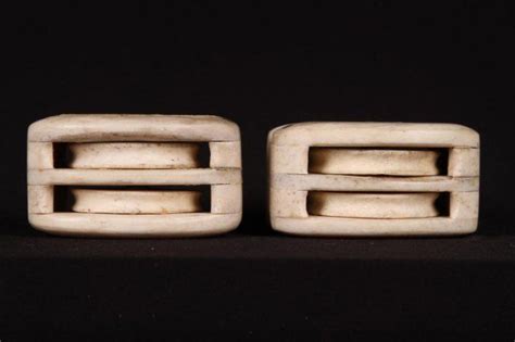 Pair Of 19th C Bone Pulleys Lot 938 Pulley Bones Pairs