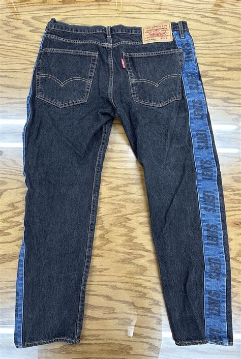 Levis Premium Hi Ball Roll Stretch Logo Stripe Dark Gem
