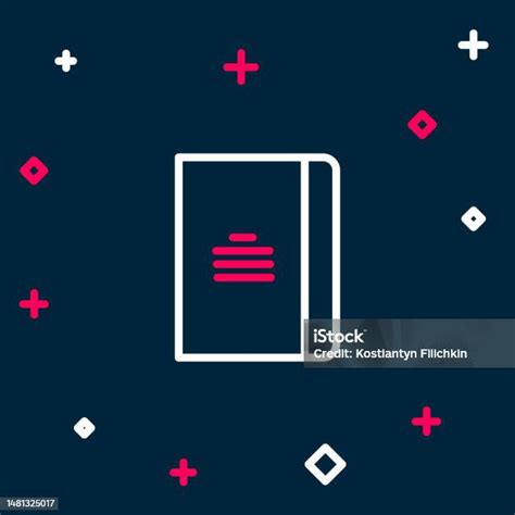 파란색 배경에 격리된 라인 노트북 아이콘입니다 나선형 메모장 아이콘입니다 학교 노트북 패드를 작성합니다 학교 일기 다채로운 개요 개념 벡터 0명에 대한 스톡 벡터 아트 및