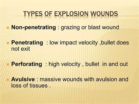 Firearms And Explosive Injuries PPTX