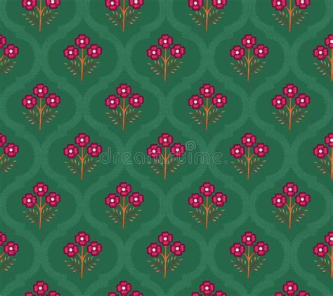 Digital Textile Mughal And Ornamental Pattern And Seamless Mughal