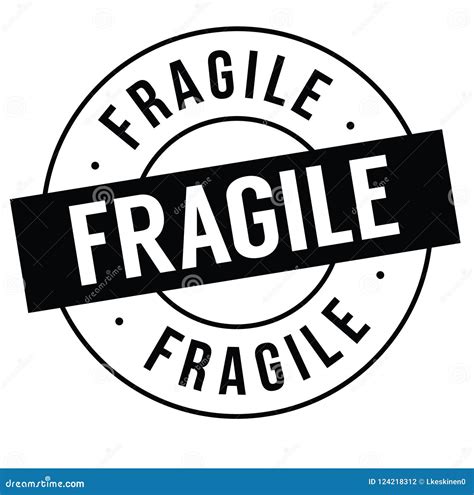 Fragile Stamp Cartoon Vector 9369777