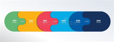 Elements Scheme Diagram Six Connected Circles Infographic Template