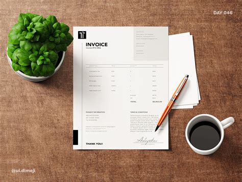 Daily Ui 046 Invoice On Behance