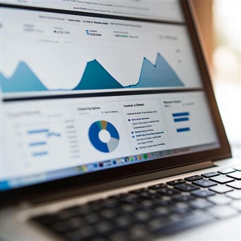 A Closeup Of A Laptop Displaying An Seo Dashboard With Keyword