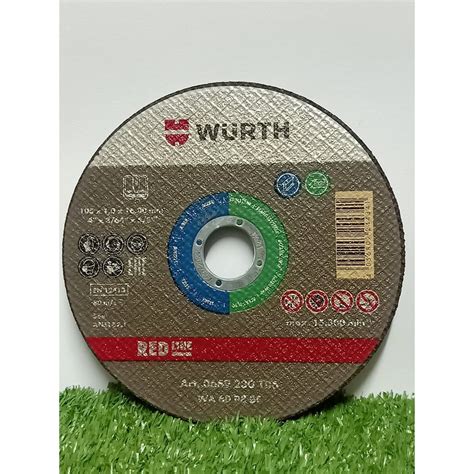 Wurth ใบตัดบาง ใบตัดสแตนเลส ใบตัดเหล็ก 4 หนา 1มม ของแท้ อย่างดี