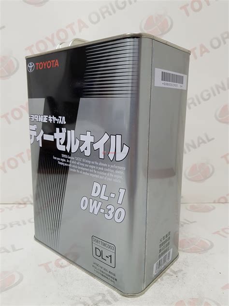Моторное масло Тойота для дизельных двигателей 0W-30 DL-1 Diesel 4л