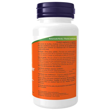 Olive Leaf Extract Mg Veg Capsules Now Foods Canada