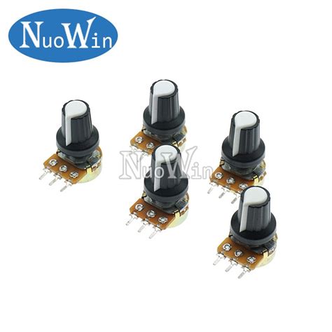 5pcs Lot Wh148 1k 10k 20k 50k 100k 500k Ohm 15mm 3 Pin Linear Taper