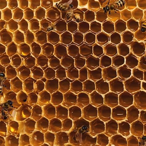 Premium Ai Image Abstract Hexagon Structure Is Honeycomb From Bee
