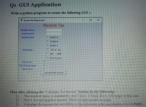 Solved Q1 Gut Application Write A Python Program To Create