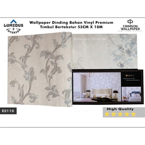 Jual WALLPAPER DINDING VINYL BUNGA ELEGAN TIMBUL PREMIUM RONA Shopee Indonesia