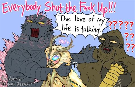 GxK Godzilla Mothra Kong 4 4 In 2024 Godzilla Funny Images Godzilla