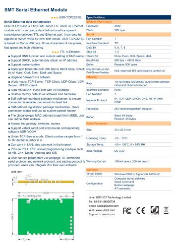 All Jinan USR IOT Technology Limited Catalogs And Technical Brochures