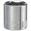CRAFTSMAN Shallow Socket, Metric, 3/8-Inch Drive, 22mm, 6-Point ...