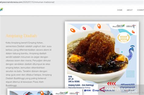 Ampiang Dadiah Butuh Dukungan Jadi Minuman Terpopuler Api 2020 Antara