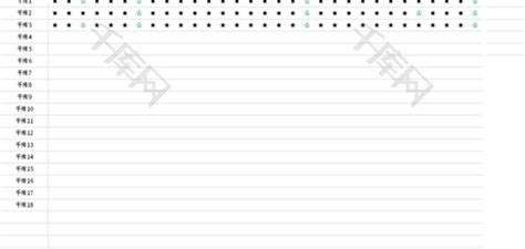 人事排班表excel模板 千库网 Excelid：181412