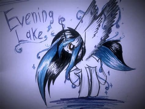 3209658 Safe Artist Glazebittersweet Oc Oc Only Oc Evening Lake Alicorn Pony Alicorn