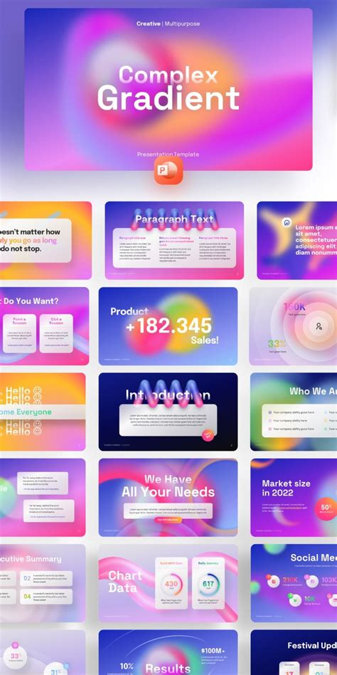 Gradient Opulence Elevate Your Presentation With Complex Gradient