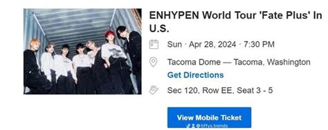 Tacoma Dome Tickets Renhypen