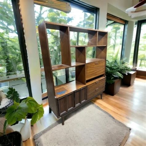 Mcm Mid Century Modern Bookcase Desk Live And Online Auctions On