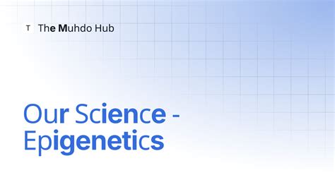 Our Science Epigenetics The Muhdo Hub Our Science Epigenetics The Muhdo Hub