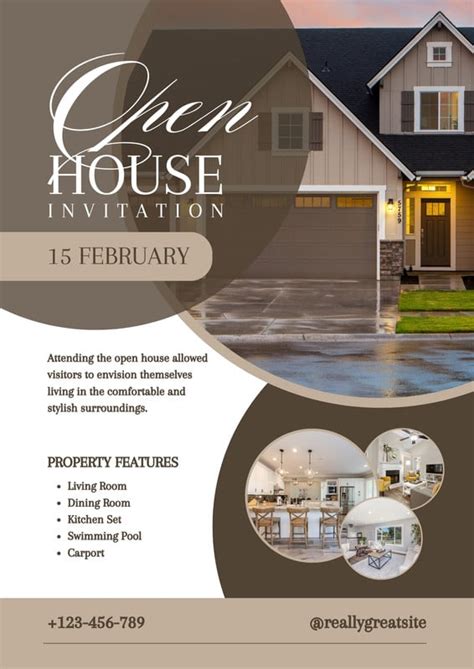 Free Printable Open House Flyer Templates Canva