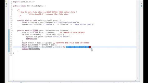 How To Get File Size In Mega Bytes Mb Using Java Youtube