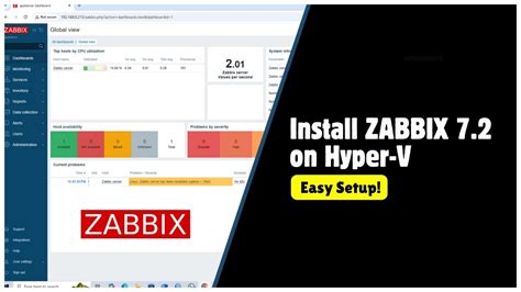 How To Install Zabbix 72 On Microsoft Hyper V Network Monitoring Tool Youtube