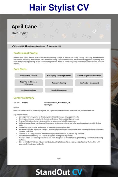 Hairdresser Cv Example Cv Writing Guide Get Hired Quickly In 2024