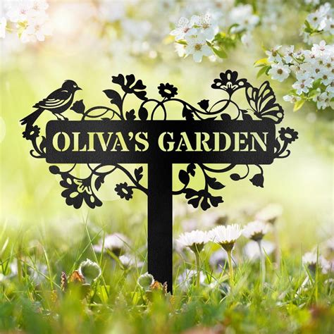 Personalized Garden Signs Etsy