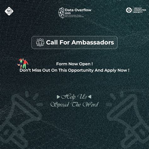 Data Overflow Call For Ambassadors 📣 Were On The