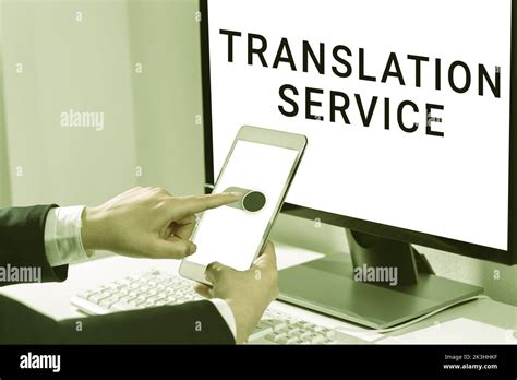 Conceptual Caption Translation Service Word For The Equivalent Target Language From The Mother