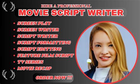 write your movie script tv pilot screenplay feature film