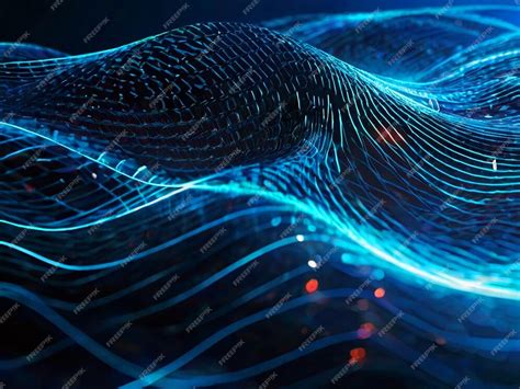 Premium Photo Technology Abtract Background Wave Technology